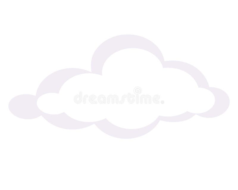 Fluffy Cloud, Weather Phenomenon Sign - Vector Full Color Picture ...
