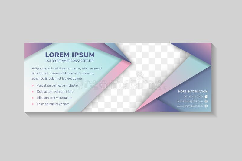 Abstract Horizonal Banner Design Template Use Paper Cut Style Stock ...