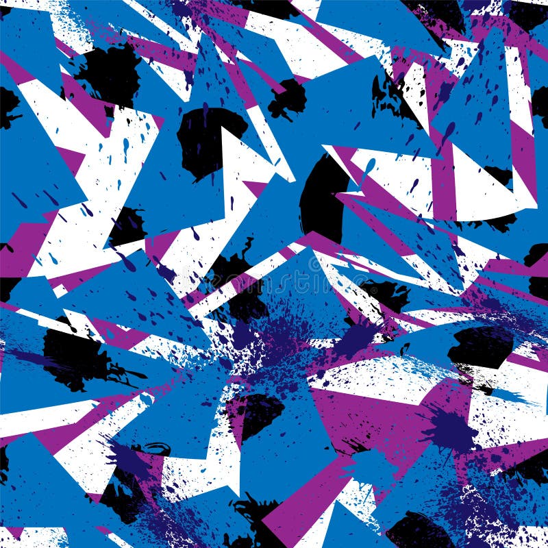 Abstract Urban Vector Pattern with Grunge Spots and Curved Elements ...