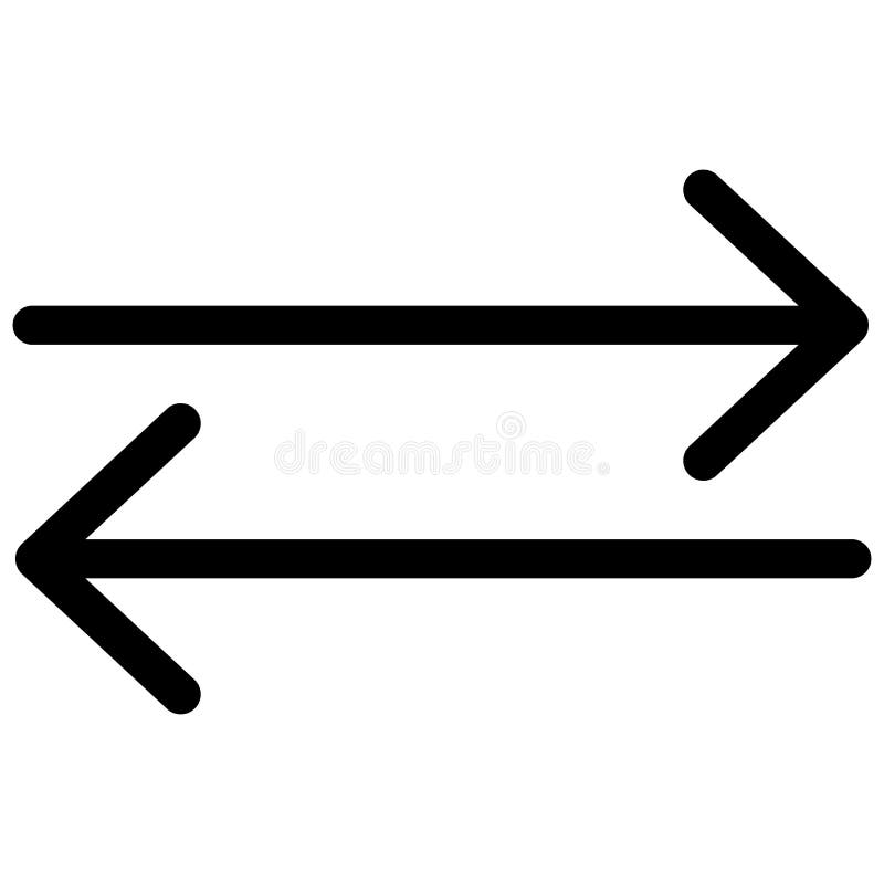 Arrow Set Icon Vector Illustration Sign , Right and Left Arrows Stock ...