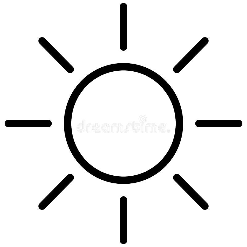 Sun Icon . Brightness Sign, Intensity Setting Vector Stock Vector ...