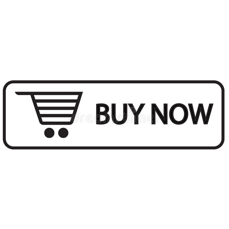 Buy Now Button Sign Vector with Shopping Cart . Stock Illustration ...