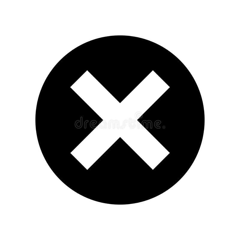 Close Icon Cross X Button Symbol Stock Vector - Illustration of close ...