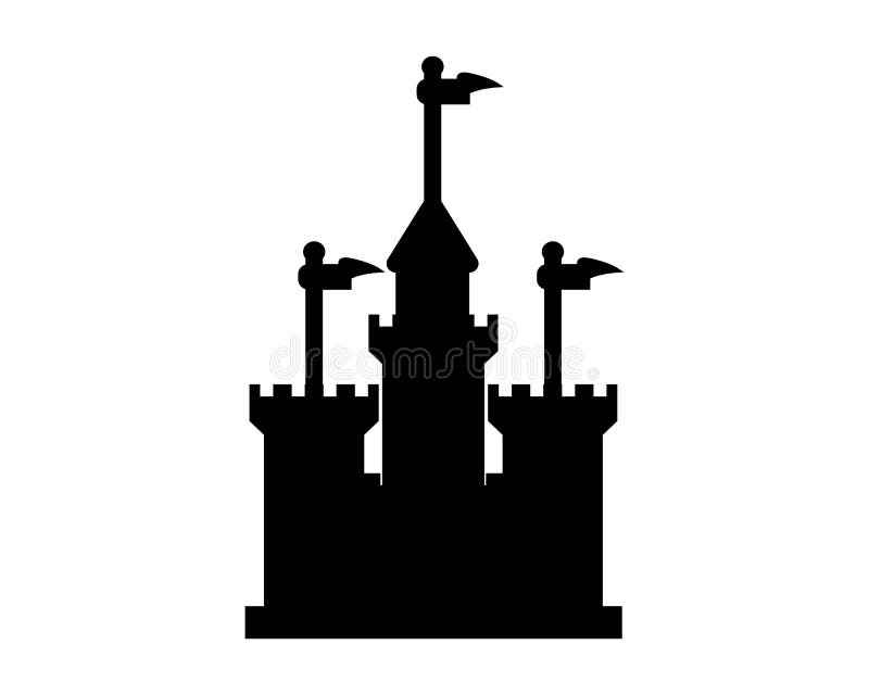 Castle Silhouette Icon Illustration Template for Many Purpose. Isolated ...