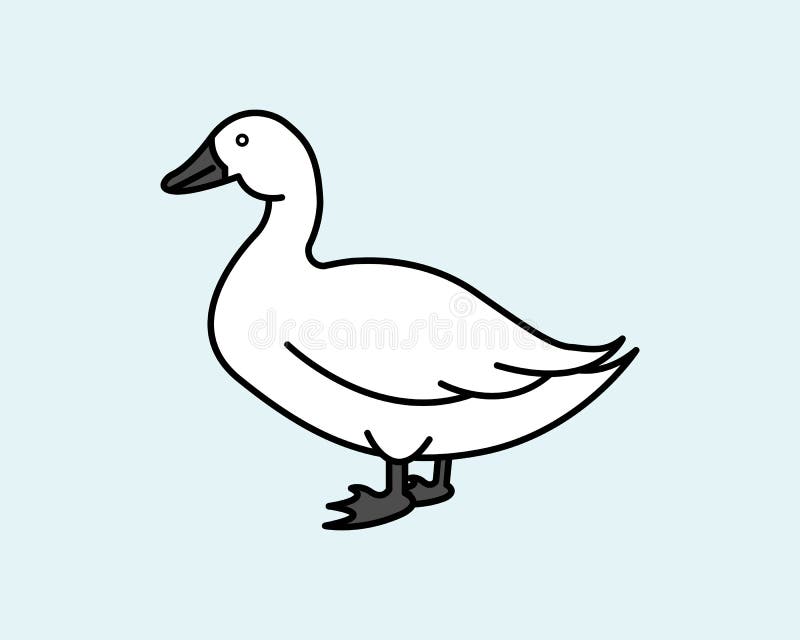 Cartoon Duck Icon Illustration Template for Many Purpose. Drawing ...