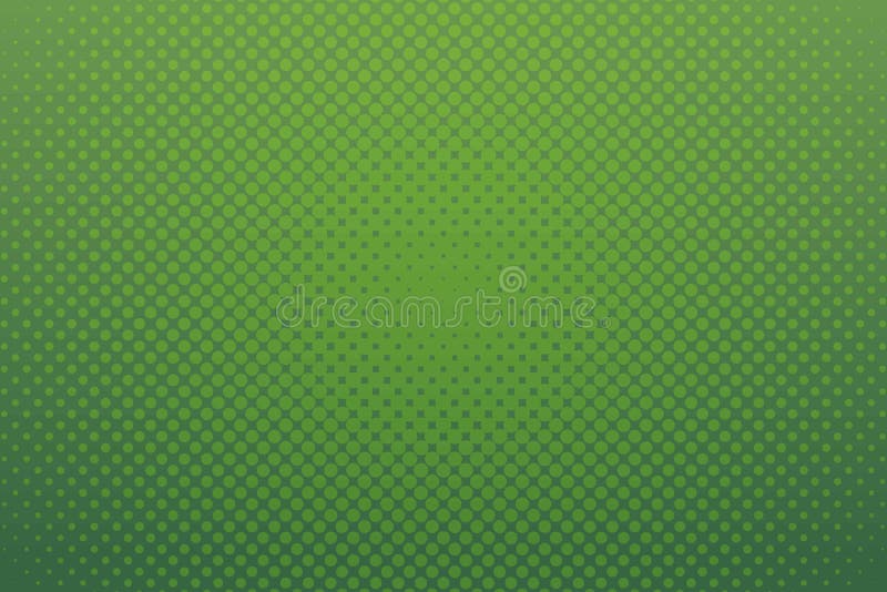 Green Pop Art Background with Halftone Dots in Retro Comic Style. Stock ...