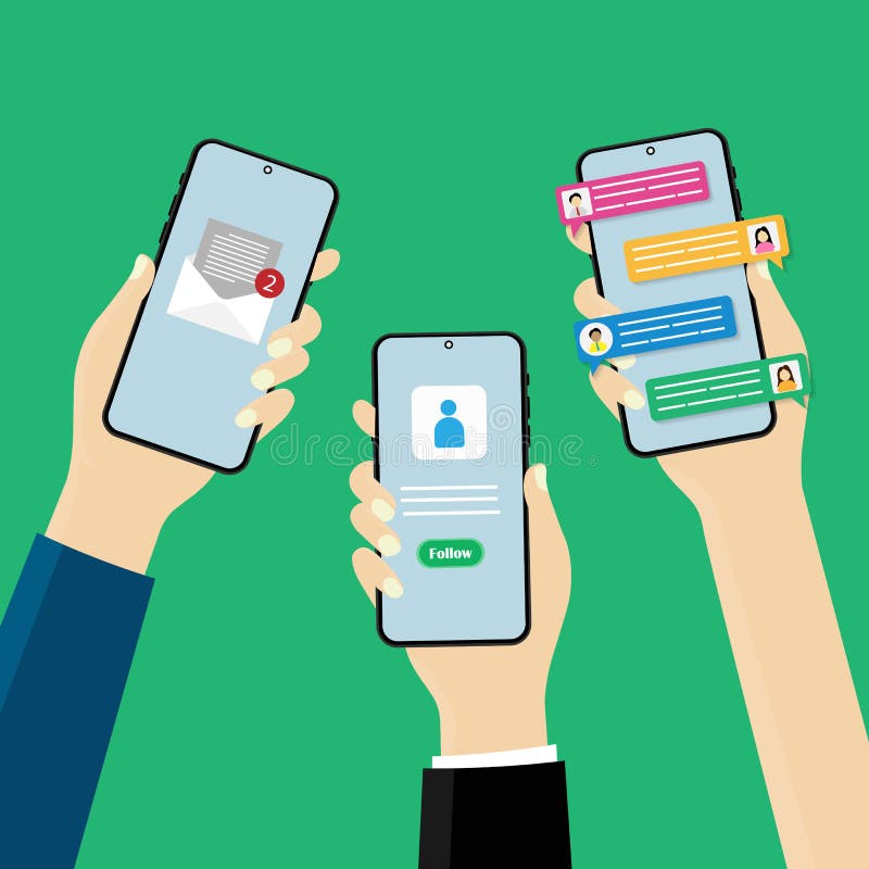 Smartphones and Surf in Social Media, Female and Male Characters ...