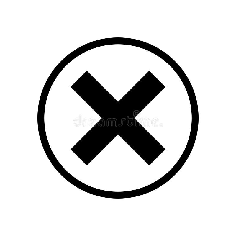Close Icon Cross X Button Symbol Stock Vector - Illustration of reject ...