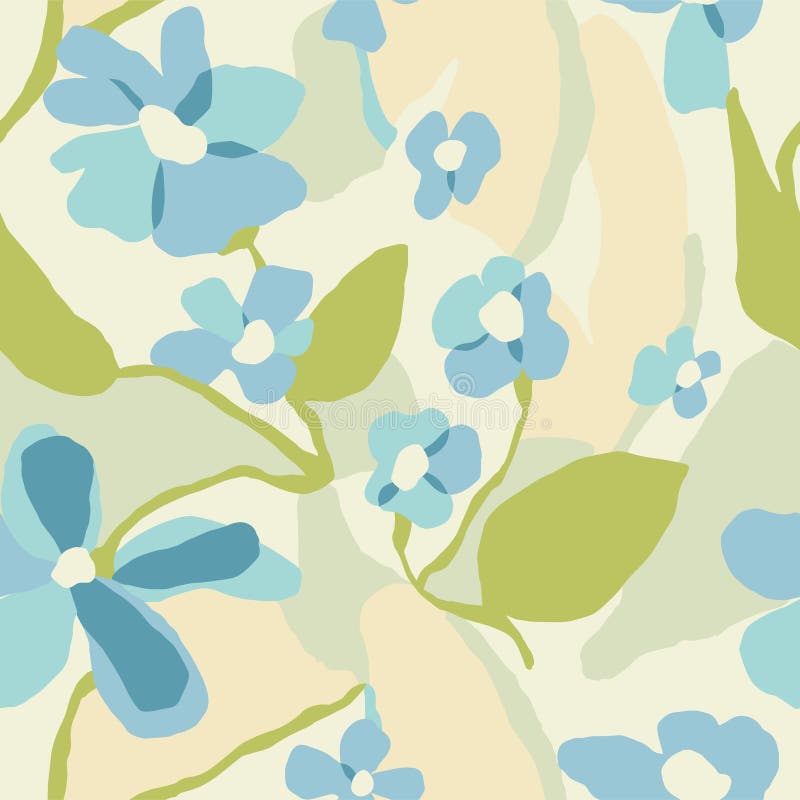 Vector Flower Layers Illustration Seamless Repeat Pattern Stock Vector ...