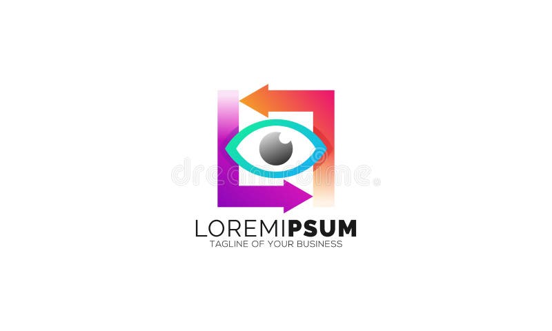 Creative Vision Logotype Concept. Colorful Eye Logo Vision. Stock ...