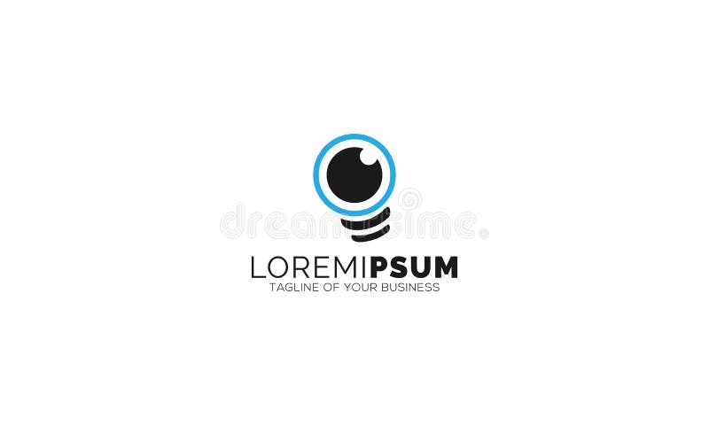 Eye Lamp Logo Design, Smart Lights Logo Stock Illustration ...