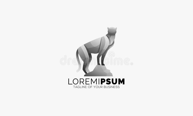 Leopard Logo Animals Modern Gradient Color Stock Vector - Illustration ...