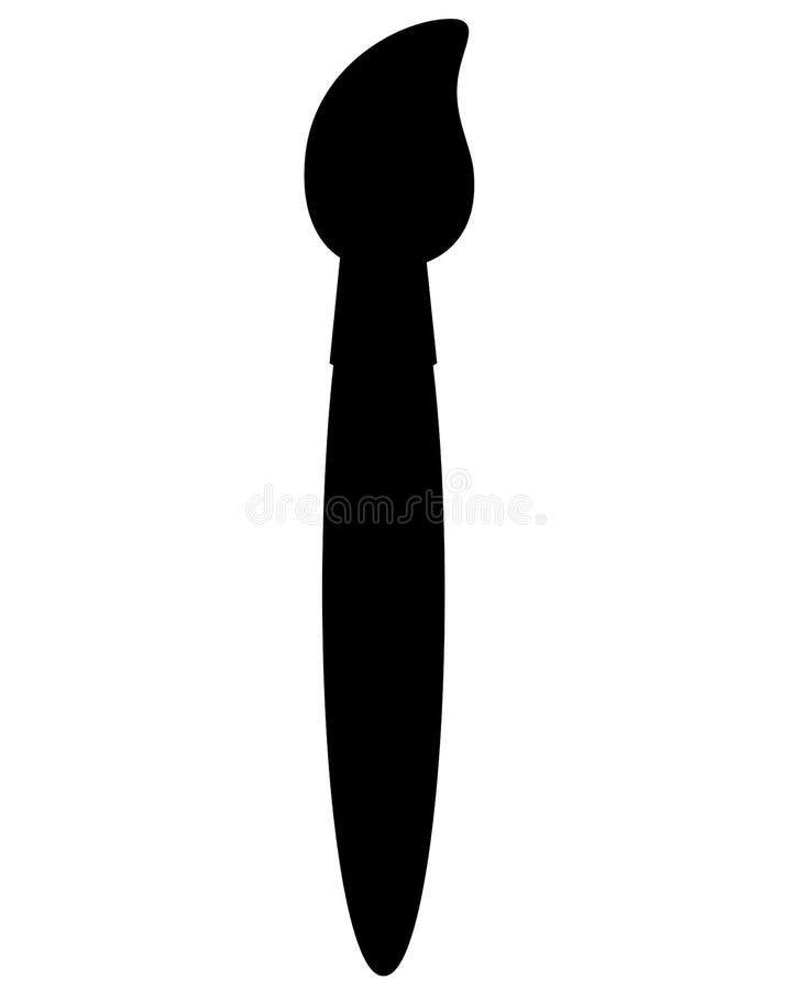 Paintbrush, Art Tool - Vector Silhouette Picture for Logo or Pictogram ...