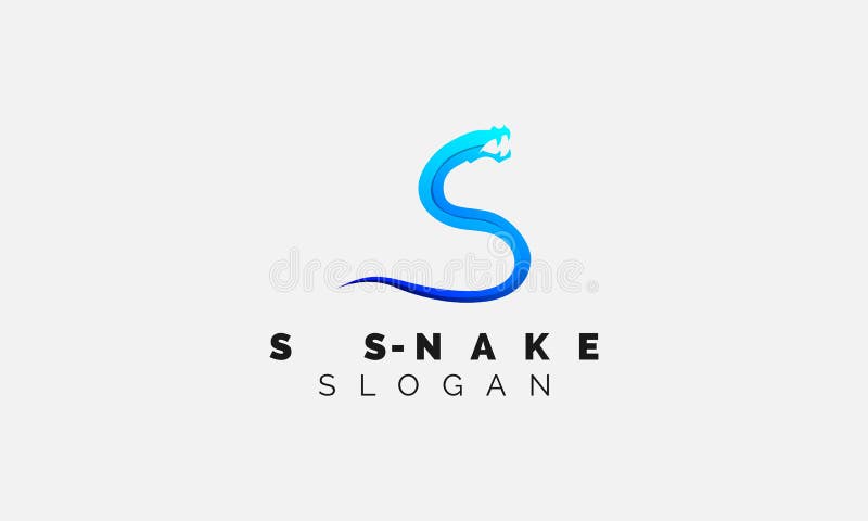 Snake Letter S Gradient Logo Design Stock Vector - Illustration of ...