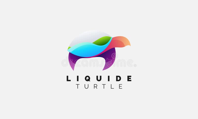 Unique Turtle Logo Design with a Liquid Turtle Concept Stock Vector ...