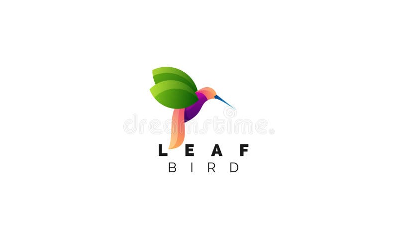 Colorful Modern Leaf Bird Logo Design Vector Illustration Stock Vector ...