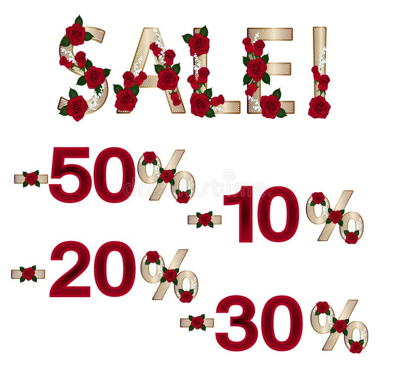 Roses Sale Sign Stock Illustrations – 258 Roses Sale Sign Stock ...