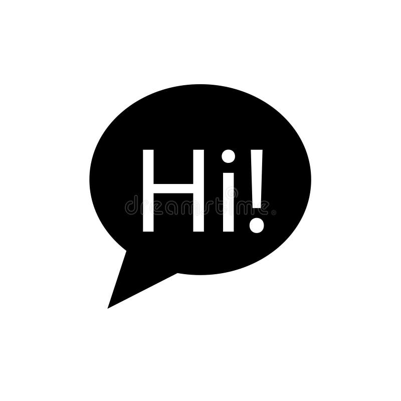 Hi. Sticker for Social Media Content Stock Illustration - Illustration ...