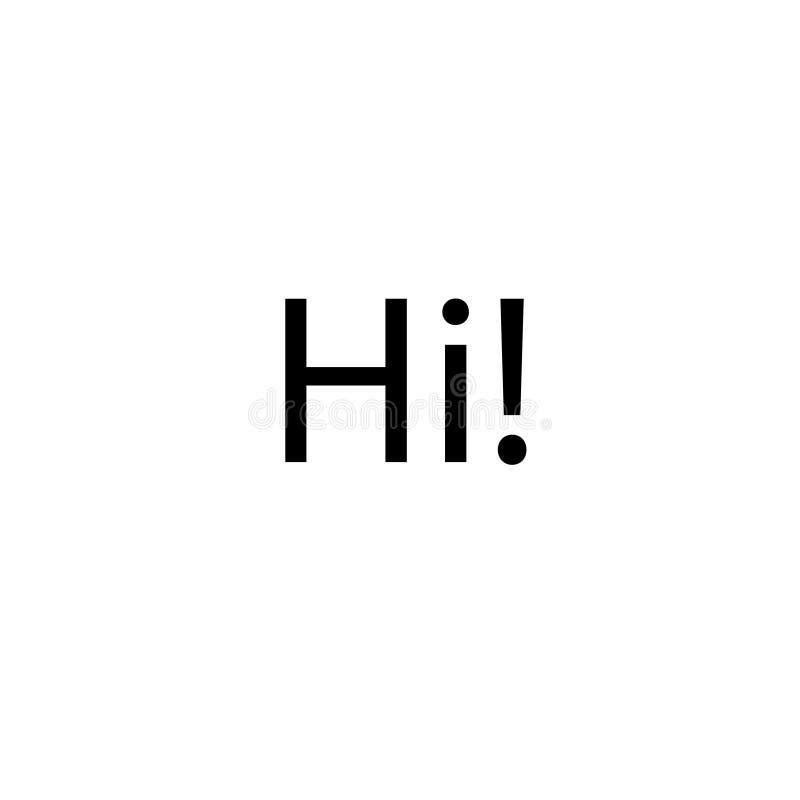 Hi. Sticker for Social Media Content Stock Illustration - Illustration ...