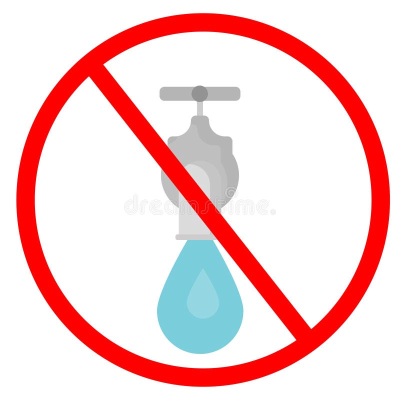 Not Drinking Water. No Water Sign. Vector Illustration Stock ...