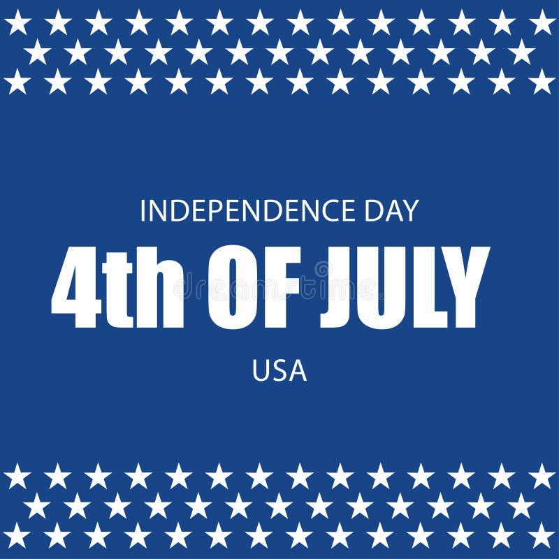 Happy USA Independence Day 4 Th July. Greeting Card Stock Illustration ...