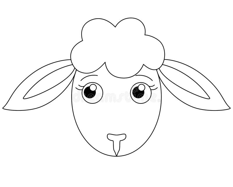 Sheep Face Outline Stock Illustrations – 1,113 Sheep Face Outline Stock ...