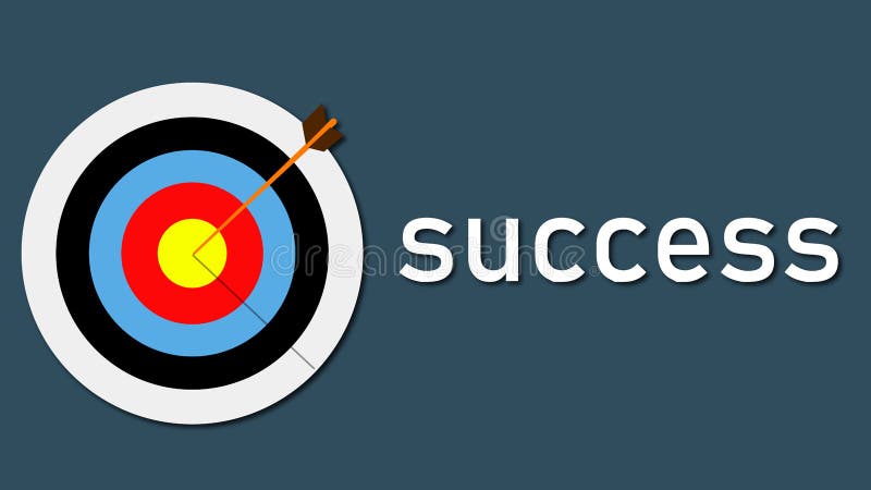 Red Dart on Target with Goal. Target with Arrow. Success Goals ...