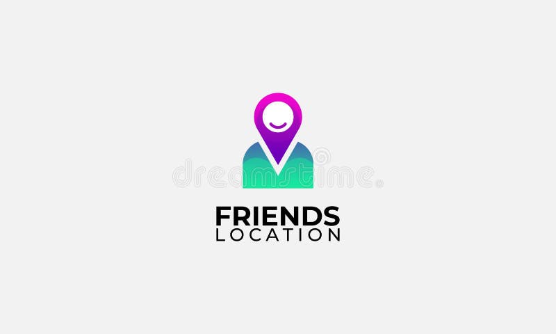 Pin GPS Map People Friend Location Logo Design Stock Illustration ...