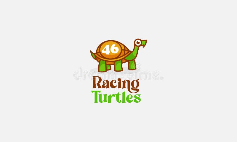 Turtle Race Logo Design Vector Stock Illustration - Illustration of ...