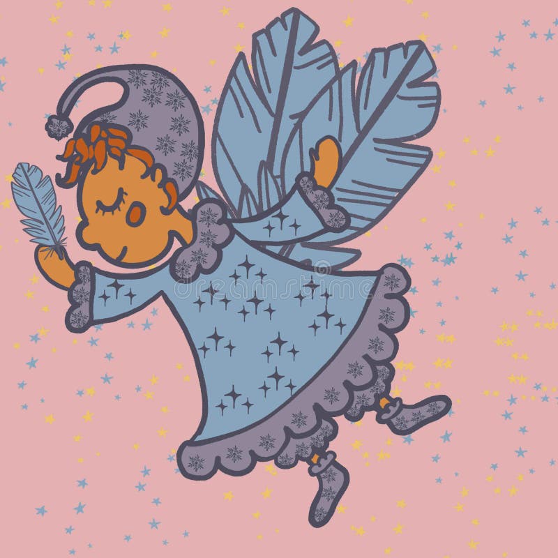 Child Sleeping in a Stroller Fairy of Dreams and Babies Angel with a ...