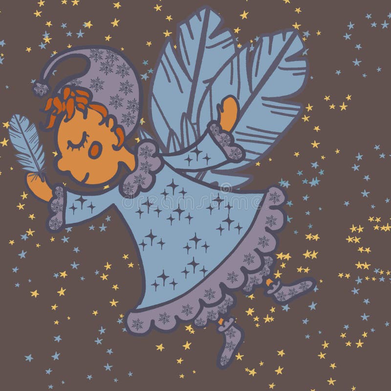 Child Sleeping in a Stroller Fairy of Dreams and Babies Angel with a ...