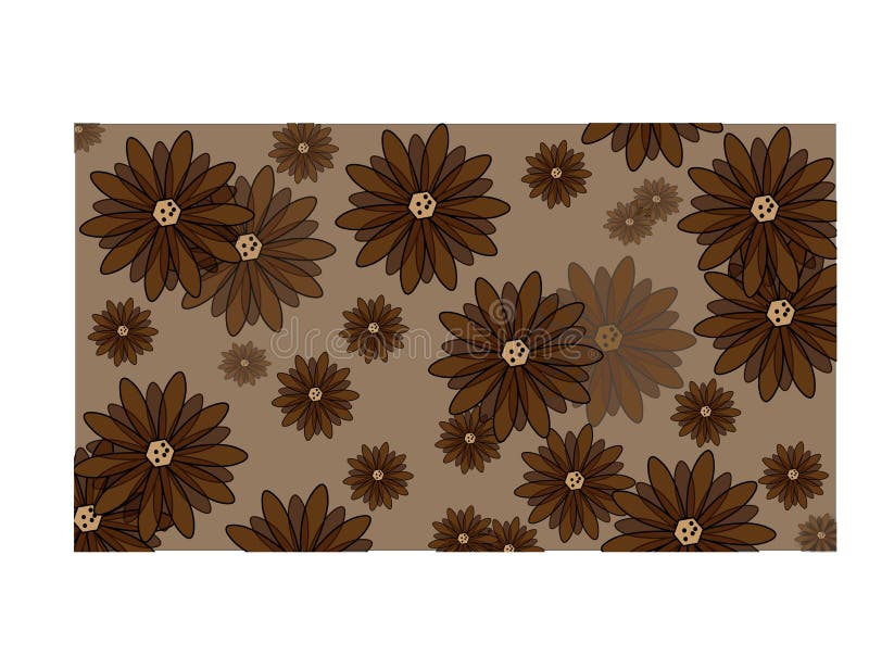 Abstract Flower Pattern . Brown & Light Brown . Stock Vector ...
