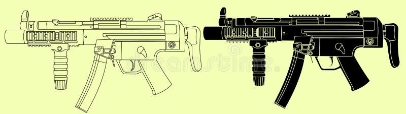 Mp5 Gun Drawing
