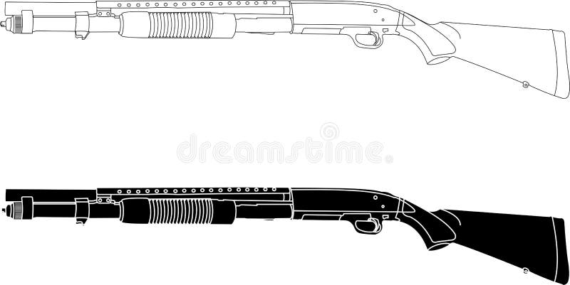 Pump Shotgun Clipart