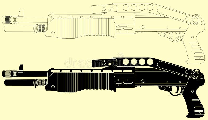 The Franchi SPAS-12 stock vector. Illustration of transportation ...