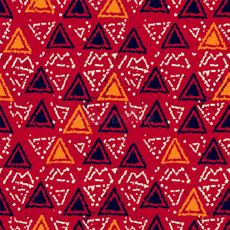 Seamless Abstract Vector Pattern with Grunge Triangle Elements Stock ...