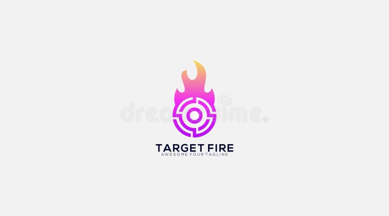 Target and Fire Logo Icon Vector Design Stock Illustration ...