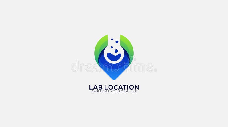 Laboratory Location Logo Design Vector and Illustration Stock ...