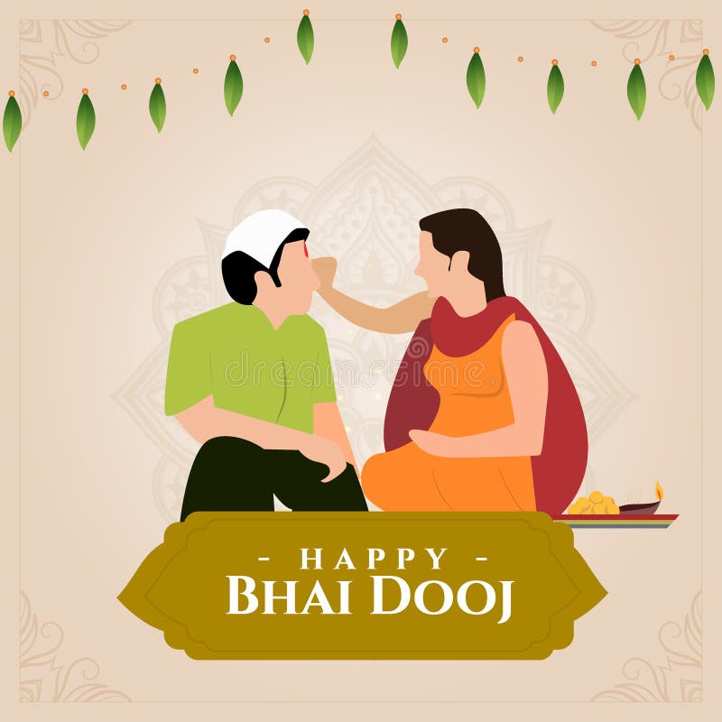 People Celebrating Bhai Dooj Stock Illustrations – 8 People Celebrating ...