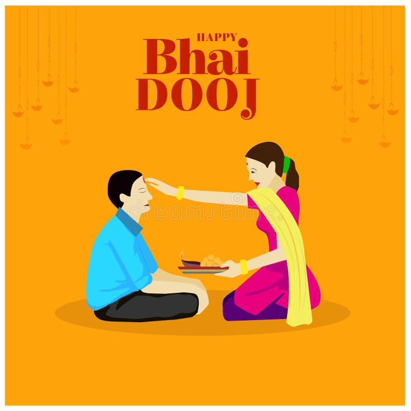 People Celebrating Bhai Dooj Stock Illustrations – 8 People Celebrating ...