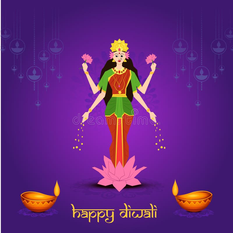 Happy diwali diya design stock illustration. Illustration of shubh ...