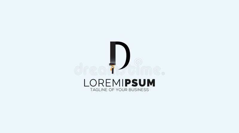Vector Abstract Letter D Paint Logo Design Concept Stock Illustration ...