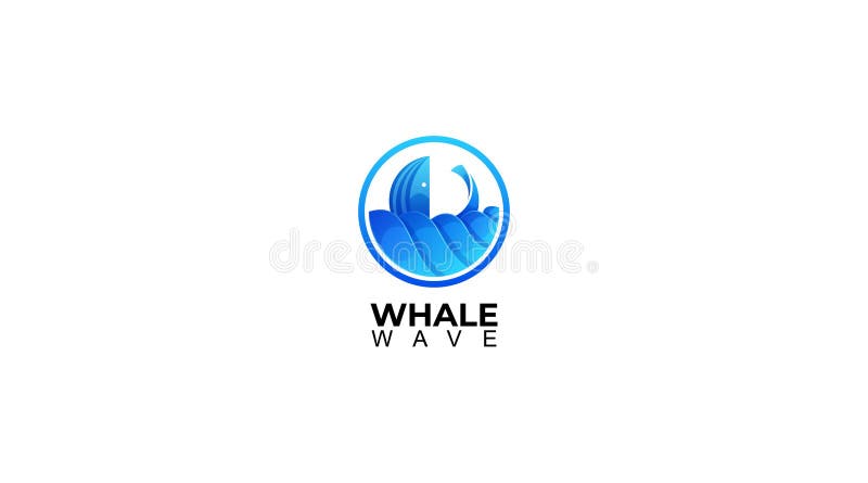 Sea Waves Logo Design Whale Waves Logo Design Vector Stock Illustration ...