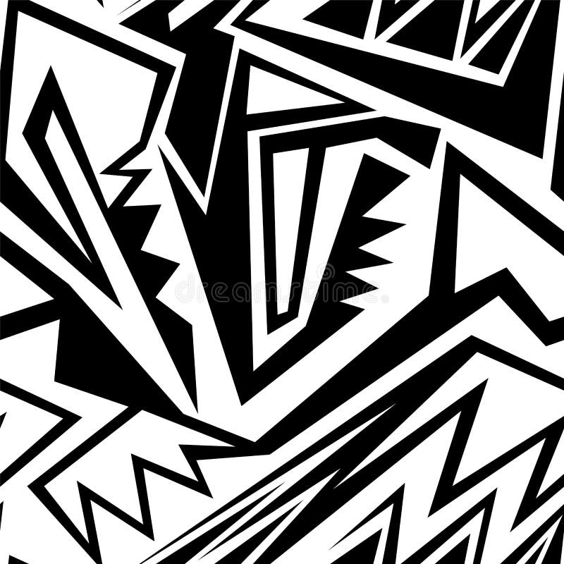 Abstract Seamless Urban Pattern with Curved Geometry Elements with ...