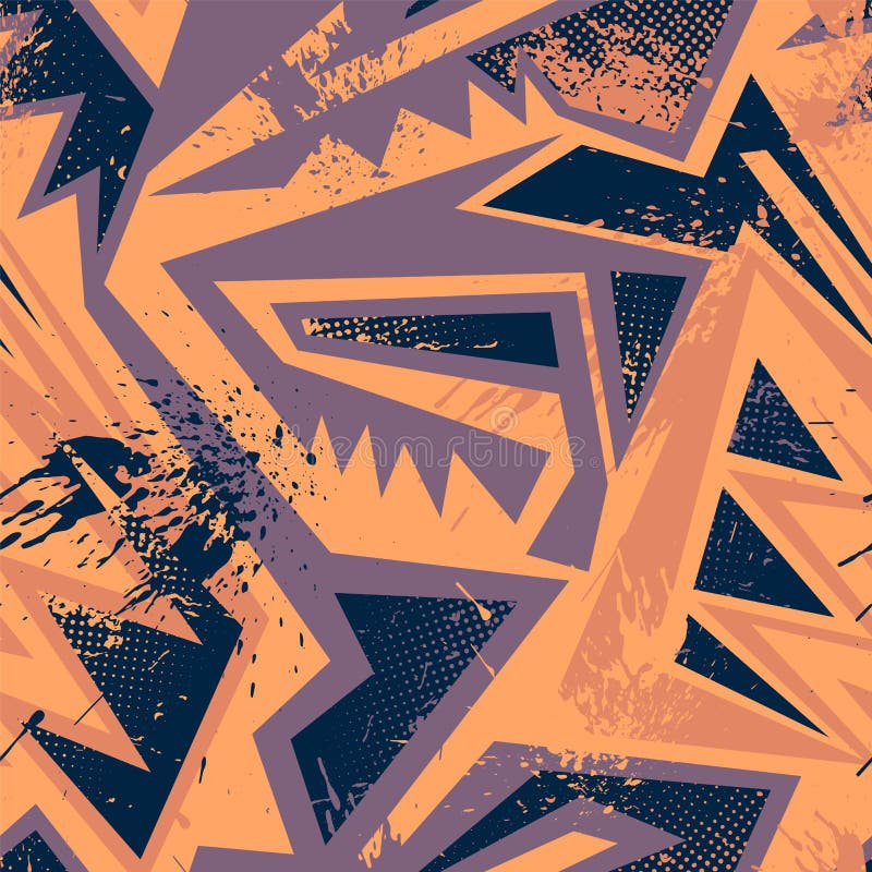 Abstract Seamless Urban Pattern with Curved Geometry Elements with ...