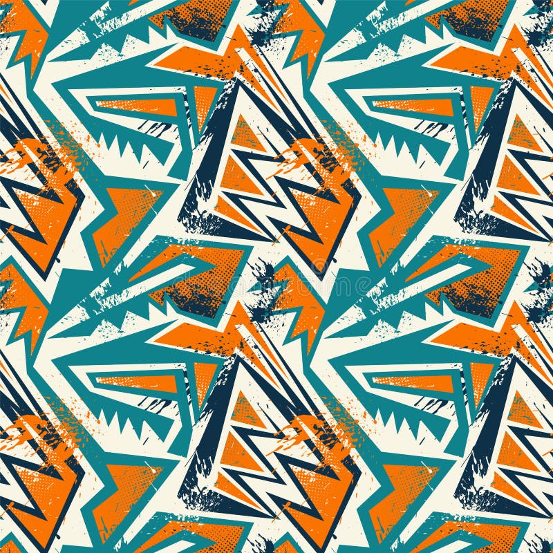 Abstract Seamless Urban Pattern with Curved Geometry Elements with ...