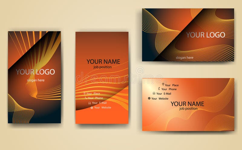 Credit Card Template Design. Horizontal and Vertical Modern Stock ...