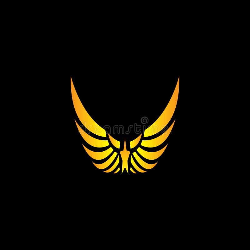 Winged Star Type Logo Design for Business Stock Vector - Illustration ...