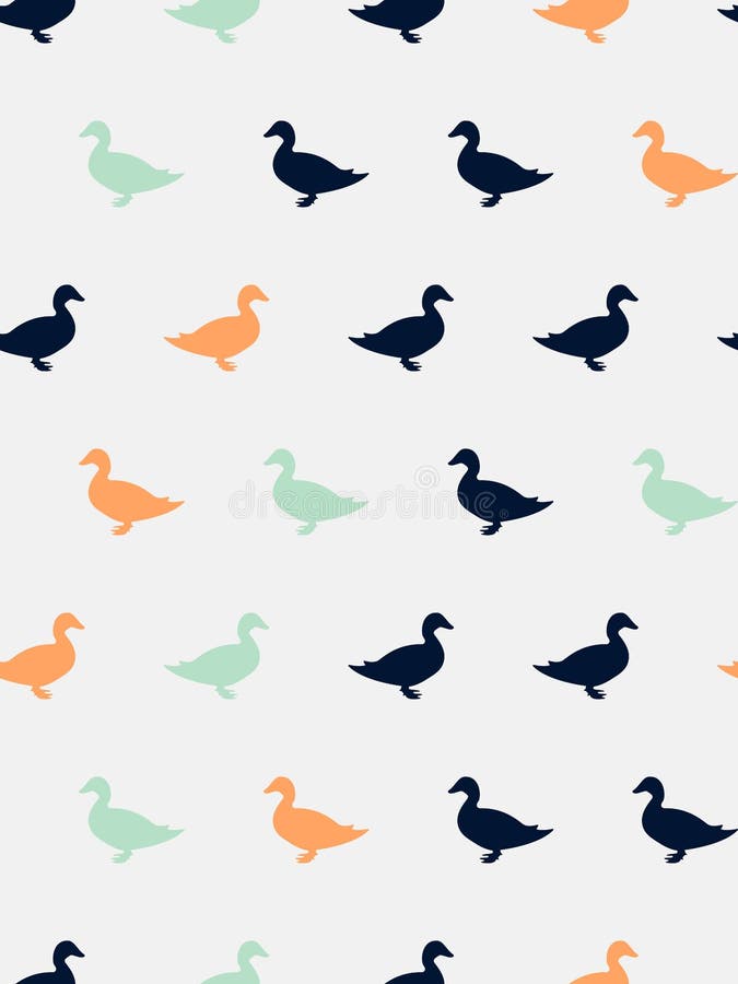 Duck Colorful Seamless Design Repeating Pattern Dark and Lite Colors ...