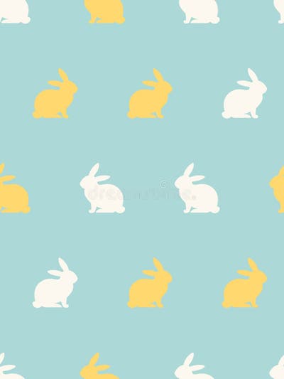 Bunny Rabbit Seamless Pattern Design Lite Colors Repeating Stock Vector ...